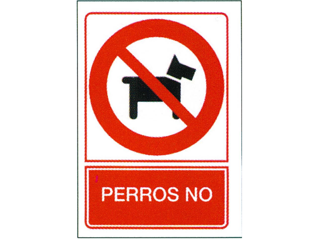 SUFERSA | SEÑAL DE PLÁSTICO PERROS NO